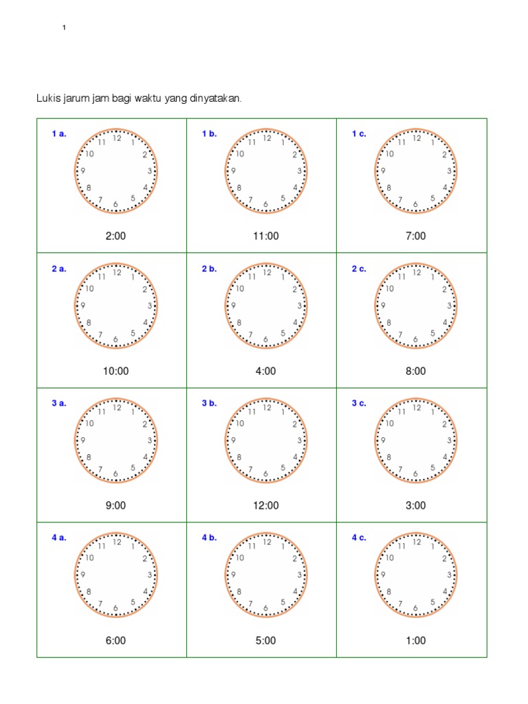 Lukis Jarum Jam untuk Waktu Tertentu | PDF | Science & Mathematics