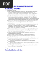CHECKLIST For Installation of Power Cables | PDF