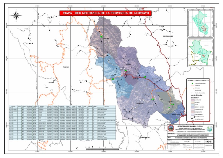 Mapa Politico de La Prov. de Acomayo | PDF | Geofísica | Earth Sciences