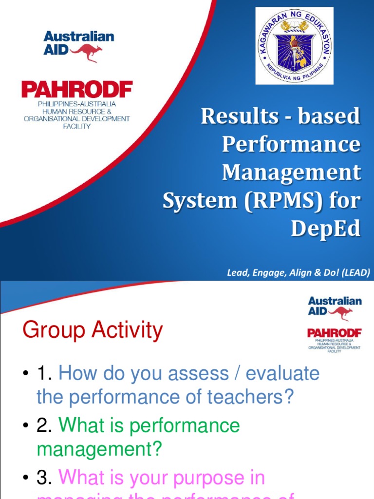 Results - Based Performance Management System (RPMS) For Deped | PDF ...