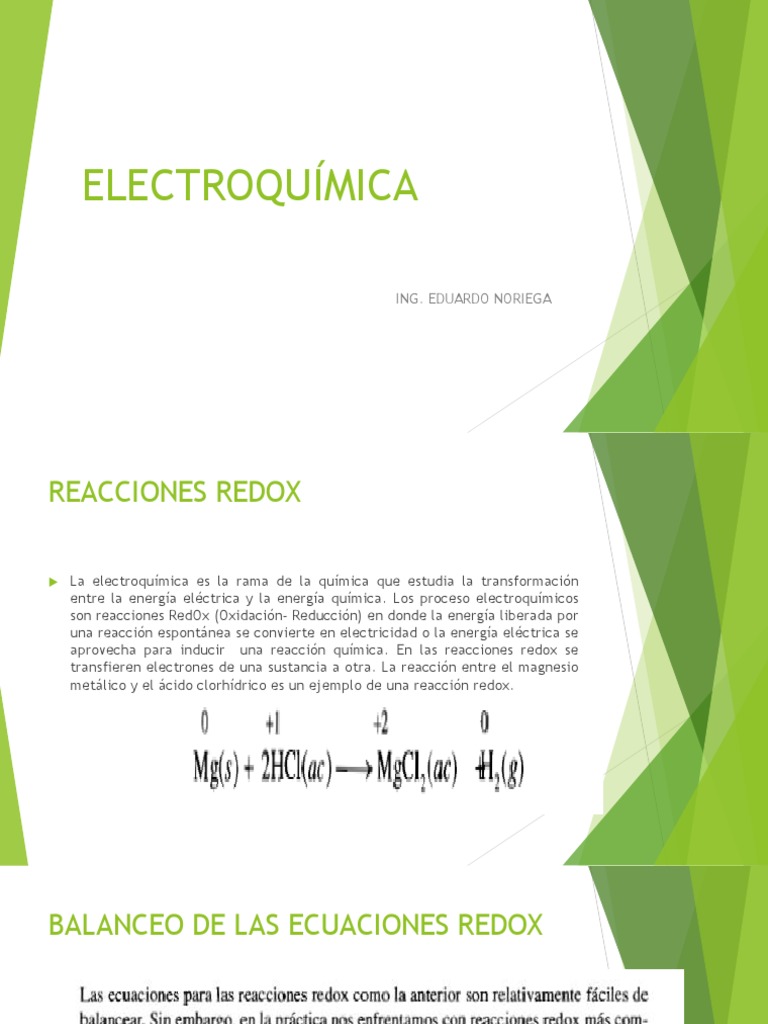 ELECTROQUÍMICA | Descargar gratis PDF | Electroquímica | Redox