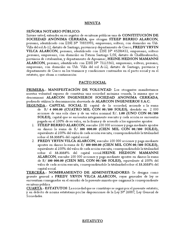 Prolacsa Sac | PDF | Sociedad de responsabilidad limitada | Hipoteca ...