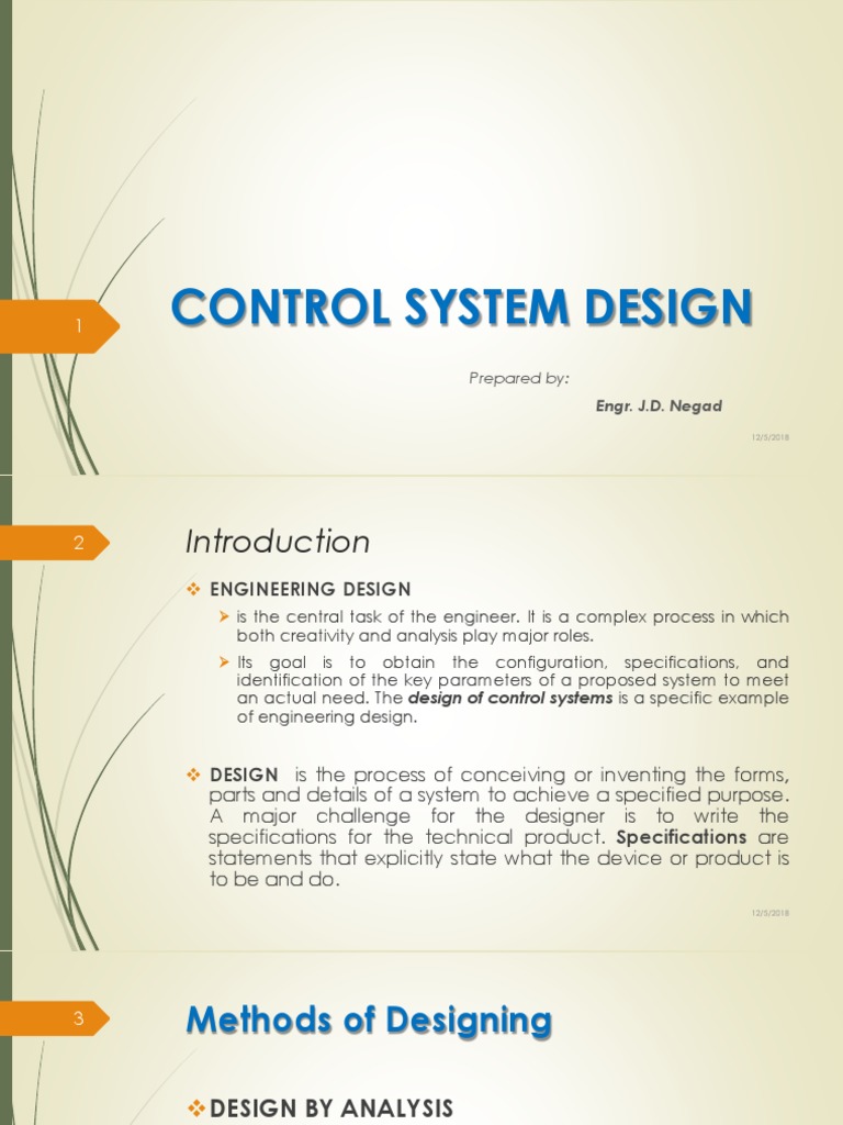 Control System Design | PDF | Mathematical Model | Control Theory