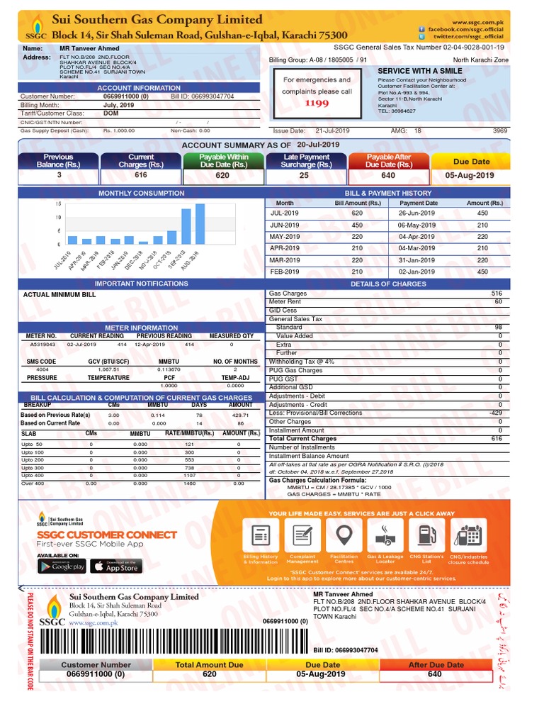 Gas Bill | PDF | Services (Economics) | Government Finances