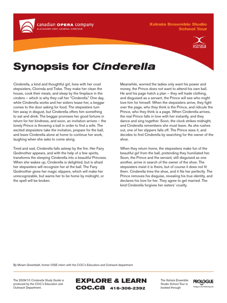 Cinderella School Tour Study Guide Synopsis Final | PDF | Cinderella