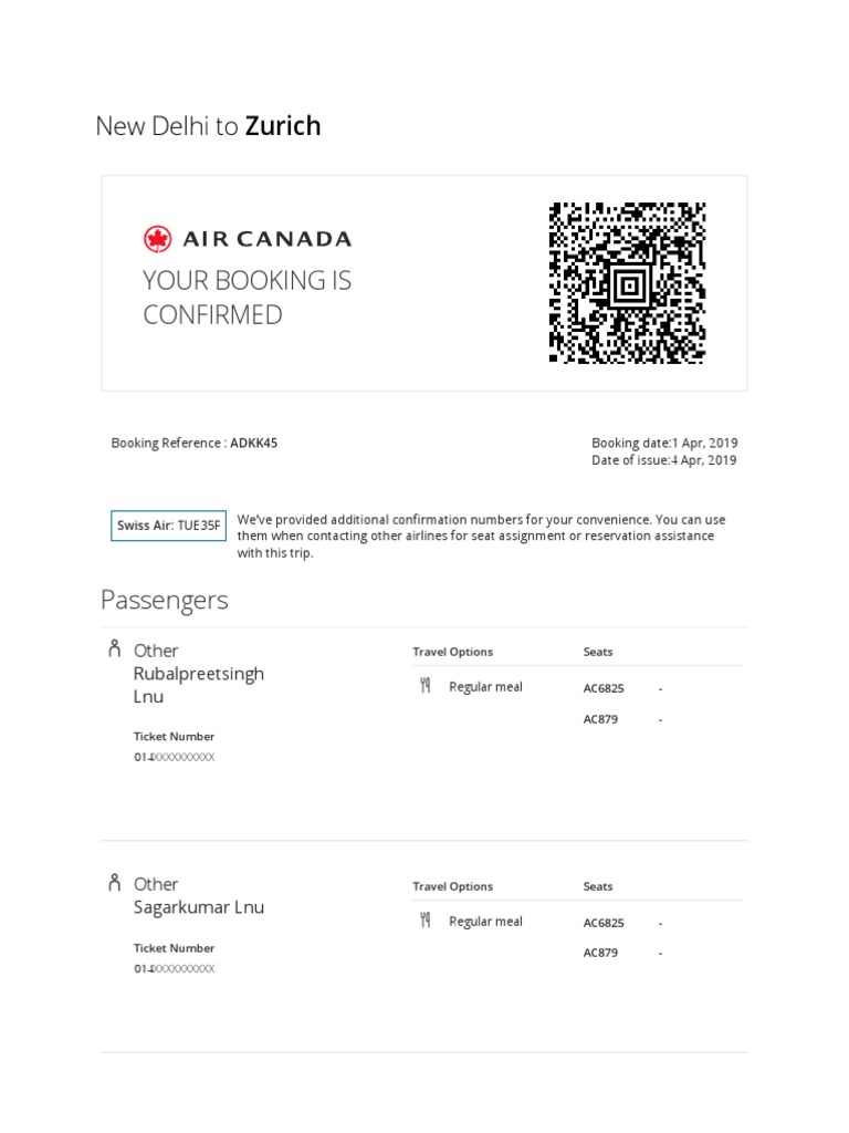 Air Canada Full Detail | PDF | Baggage | Aviation
