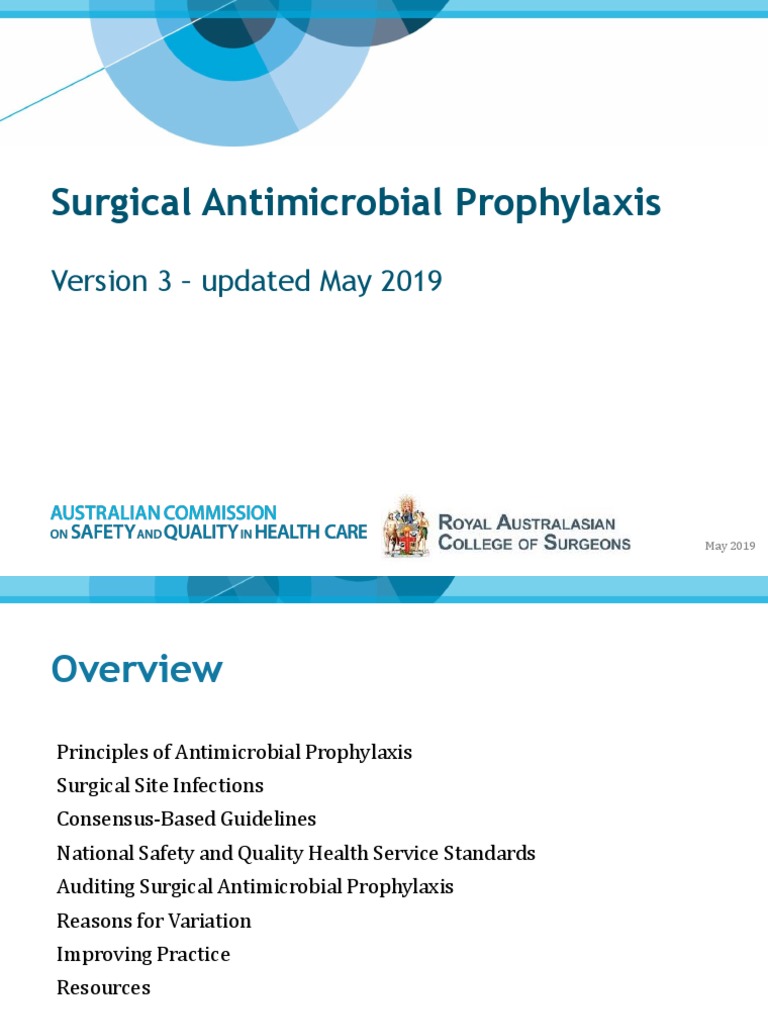 Surgical Antimicrobial Prophylaxis: Version 3 - Updated May 2019 | PDF ...