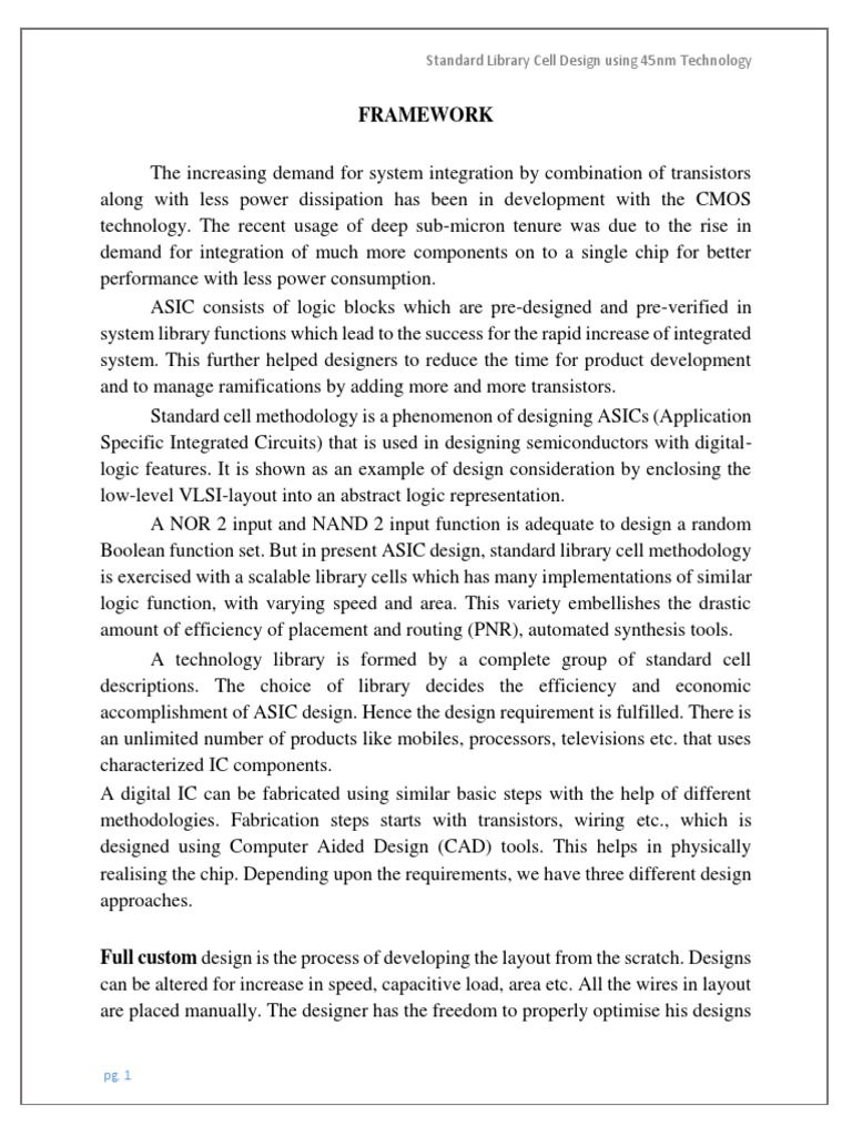 Standard Cell | PDF | Cmos | Logic Gate