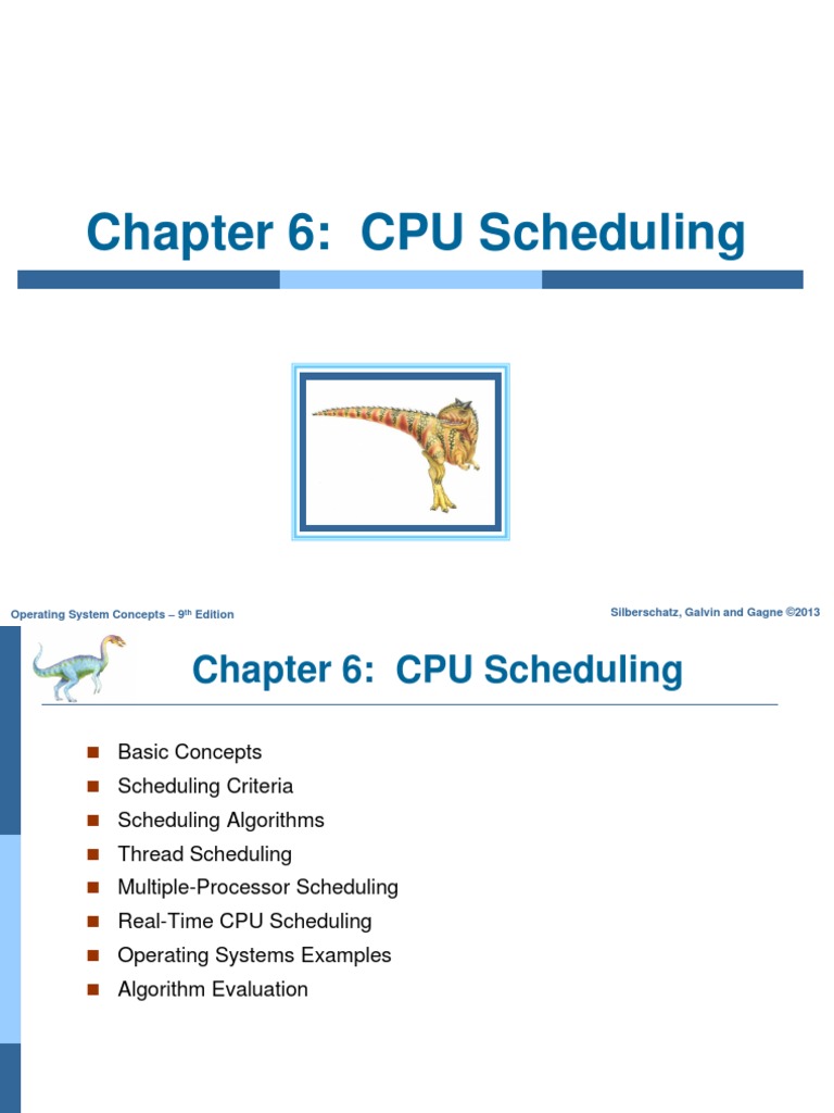 Chapter 6 Cpu Scheduling Silberschatz Galvin And Gagne ©2013 Operating System Concepts 9