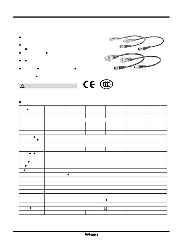PRW Series: Cylindrical Proximity Sensor With Cable Outgoing Connector ...