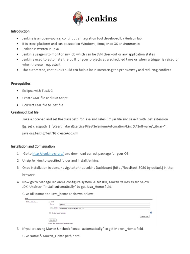 Jenkins | PDF | Java (Programming Language) | Command Line Interface