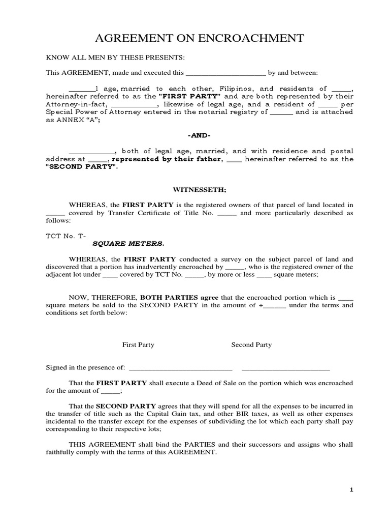 Agreement Encroachment | Download Free PDF | Justice | Crime & Violence