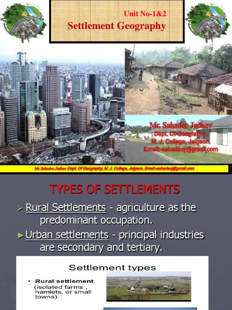 Settlement Geography: Unit No-1&2 | PDF | Village | System