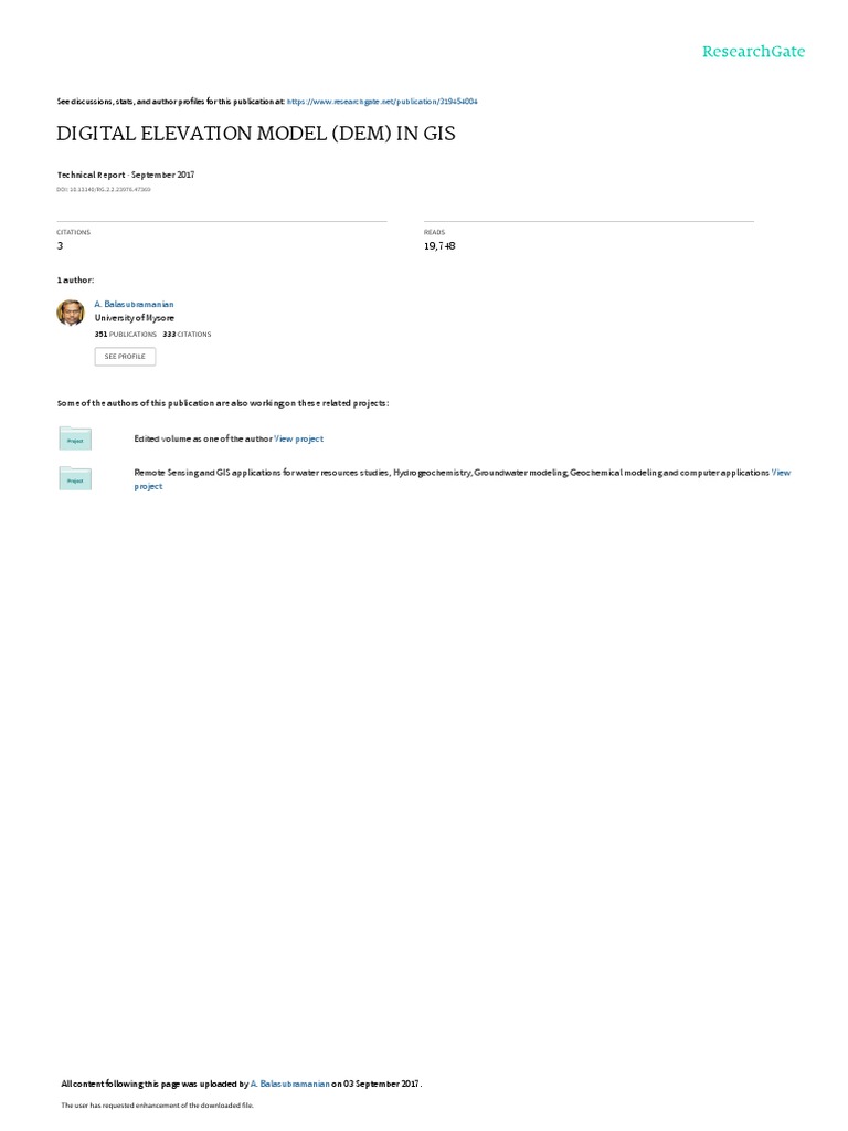 Digital Elevation Modeling Is | PDF | Visualization (Graphics ...