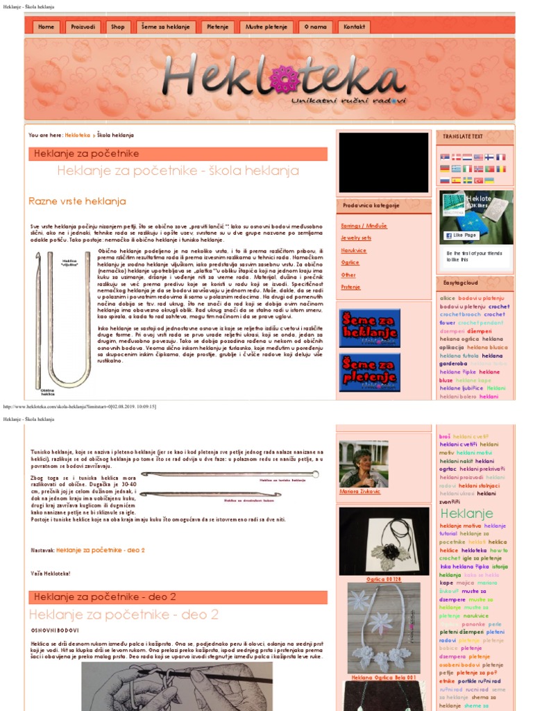 Heklanje - Škola Heklanja | PDF