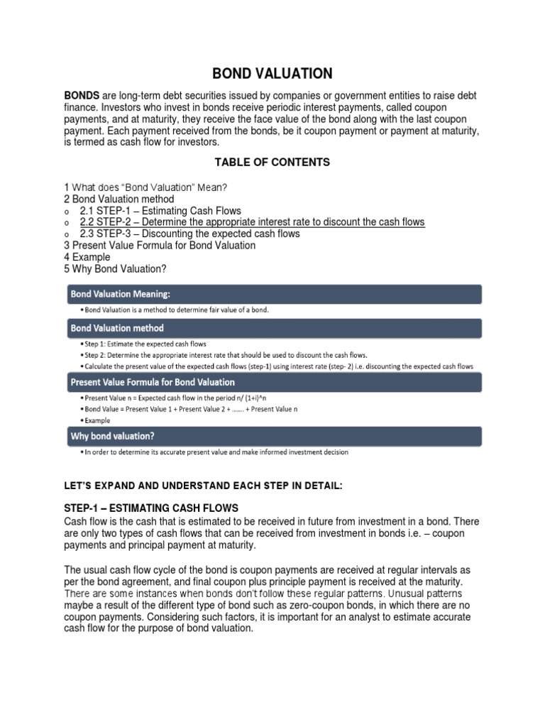 Bond Valuation Notes | PDF | Present Value | Bonds (Finance)