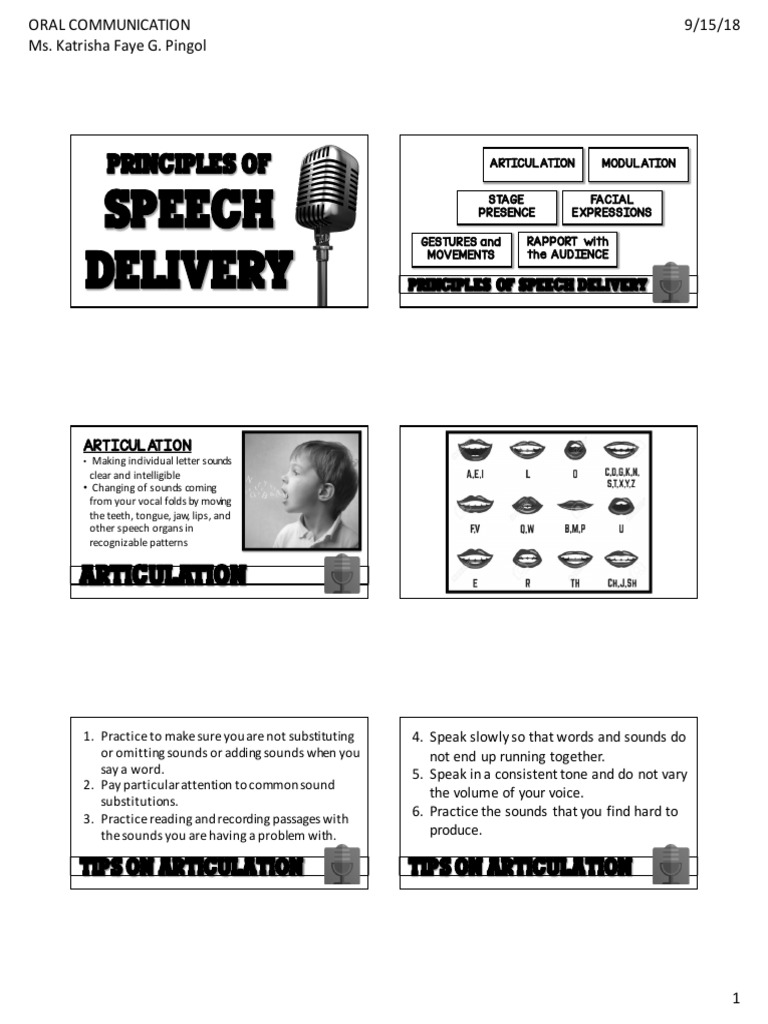 Principles of Speech Delivery | PDF | Human Voice | Speech