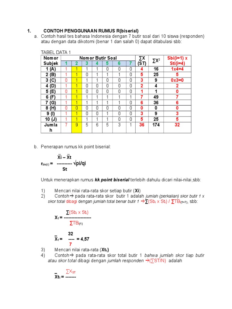 Xx. Contoh Hitung R | PDF