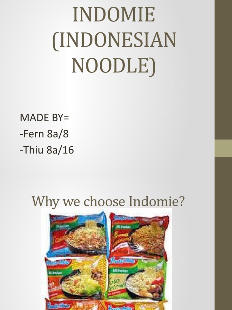 Indomie: Global Noodle Phenomenon | PDF