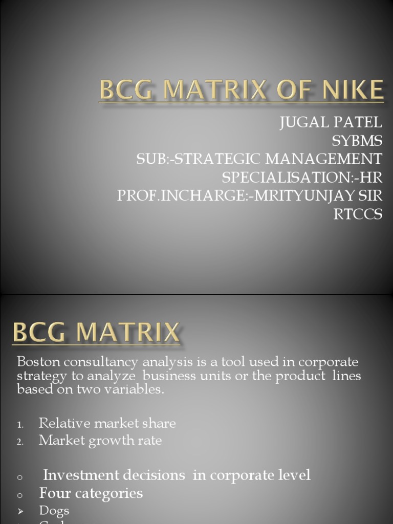 Nike BCG Matrix Analysis Overview | PDF