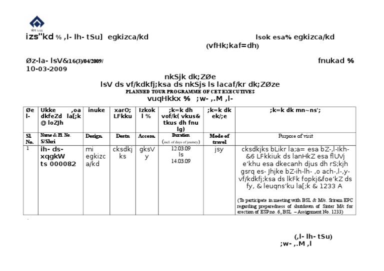 Tour Approval Format | PDF