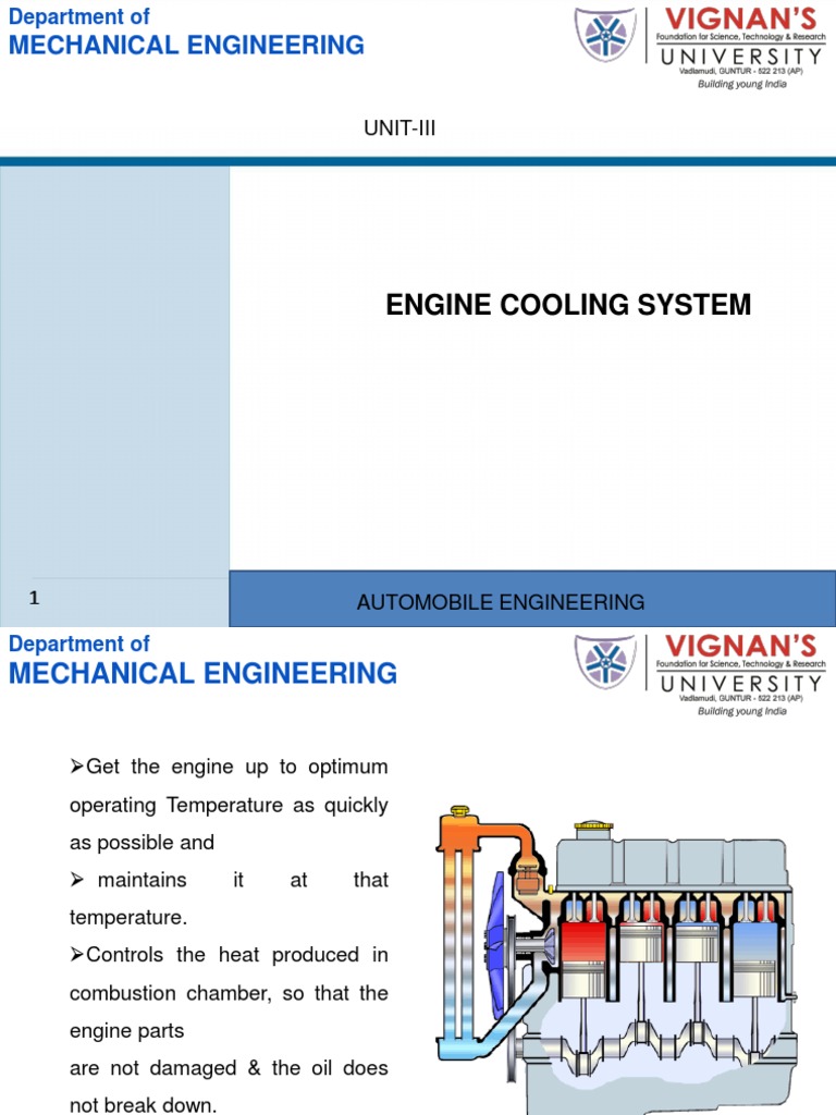 Engine Cooling System | PDF | Thermostat | Manufactured Goods