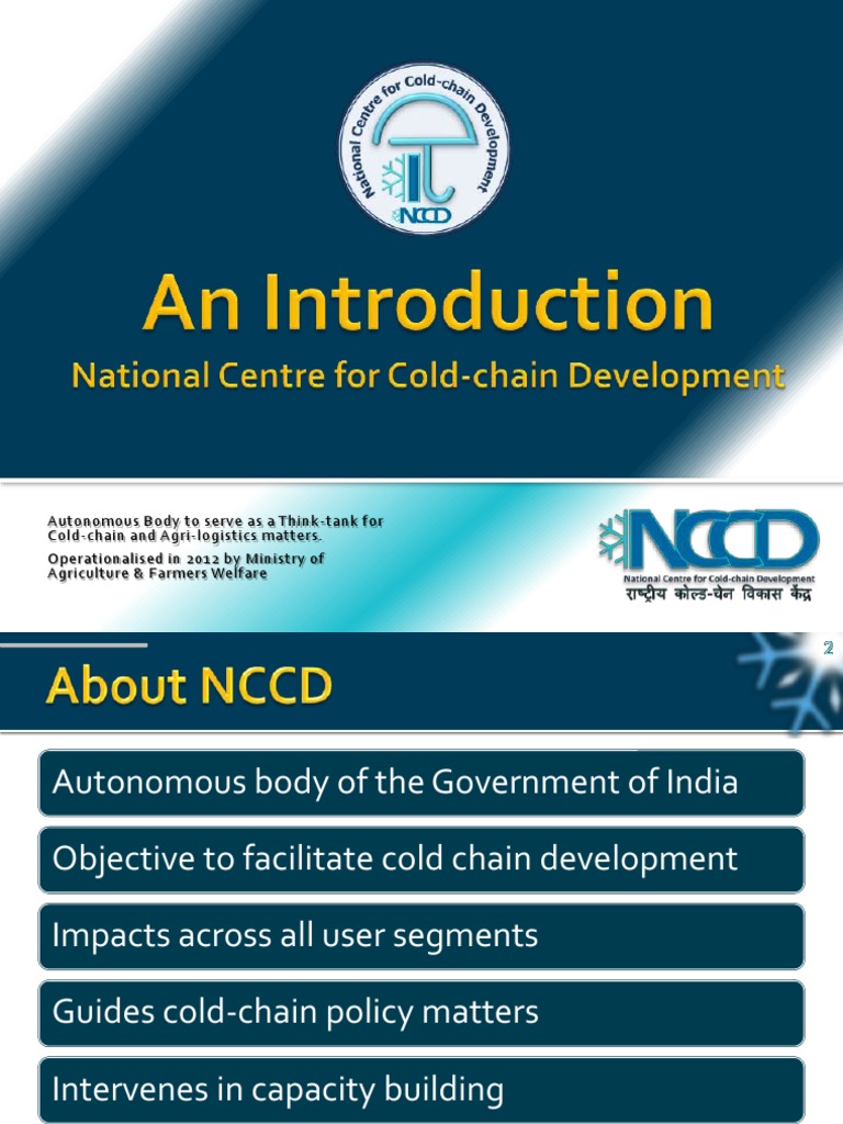 Cold Chain NCCD Intro 2016 | PDF | Refrigeration | Foods