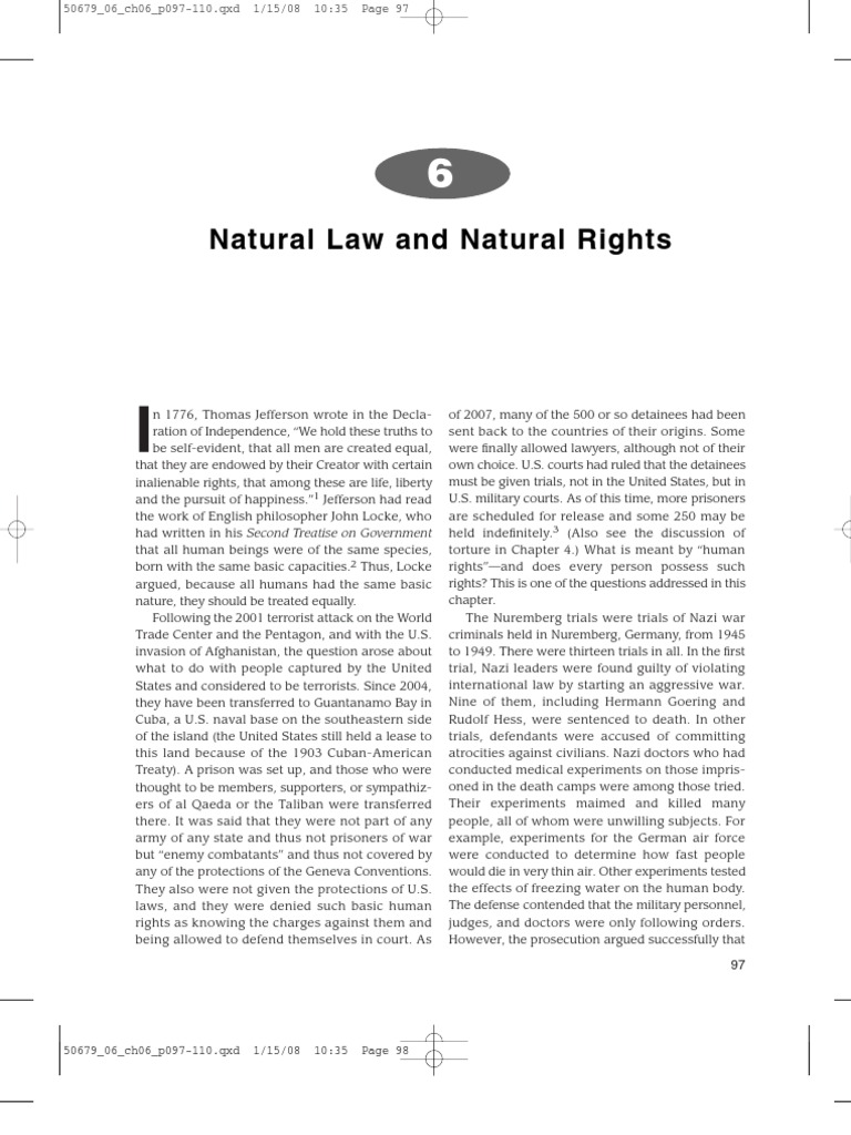 Natural Law and Natural Rights | PDF | Natural And Legal Rights ...