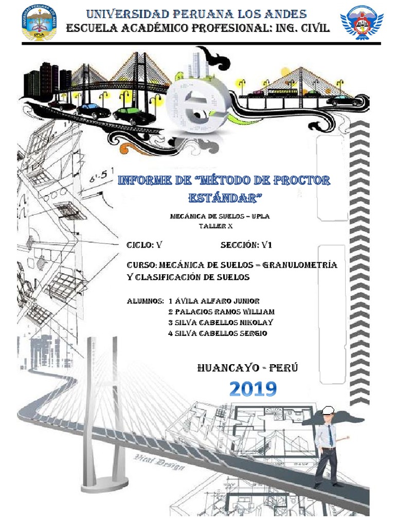 Informe de Proctor Estandar | Descargar gratis PDF | Densidad | Mecánica de suelos