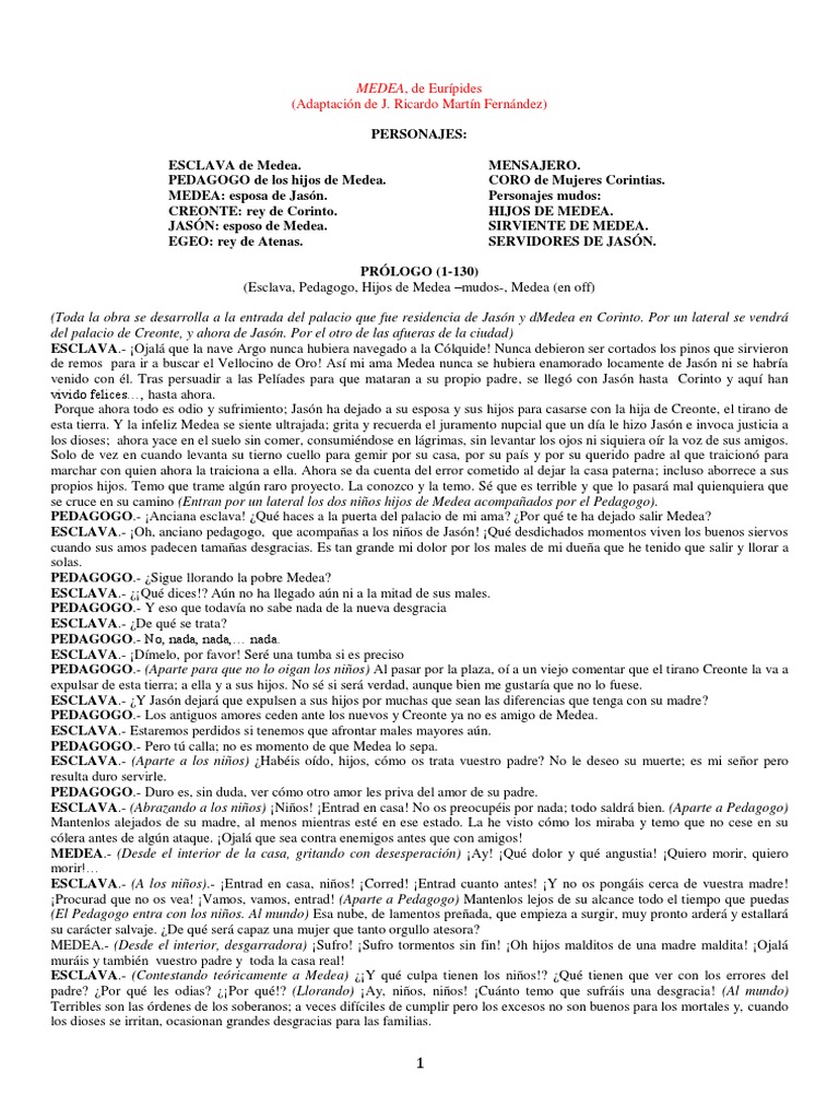 Medea PDF | PDF | Jason | Religión y creencia