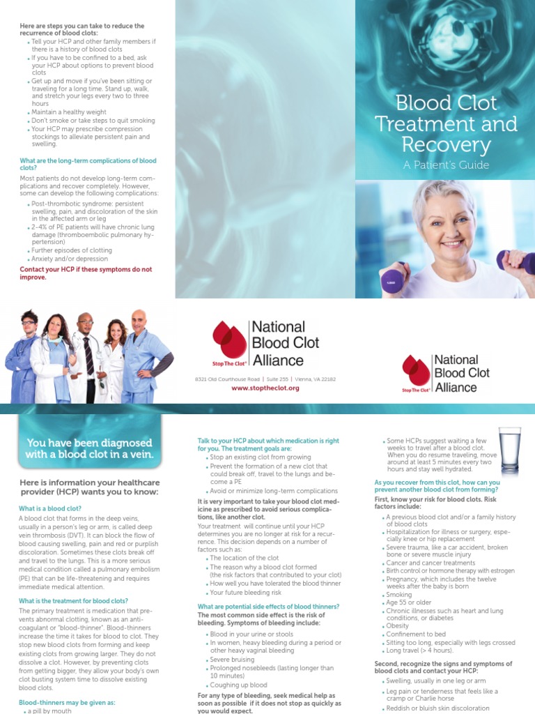 Blood Clot Treatment and Recovery - A Patient's Guide | PDF | Clinical ...