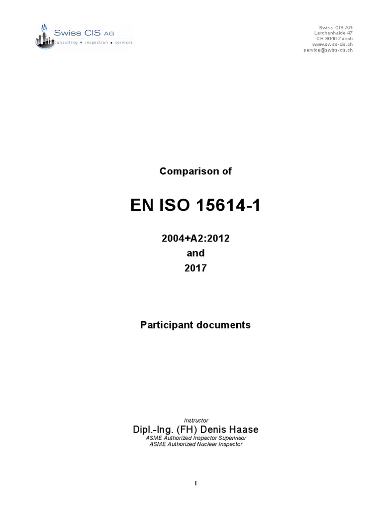 Comparison of EN ISO 15614-1 - 2012 Vs 2017 | PDF | Welding | Construction