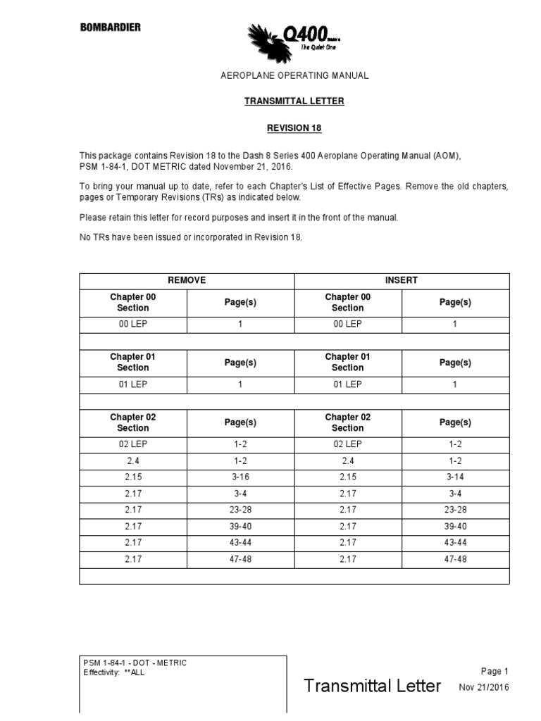 Aom R18 DHC-8 Q400 | PDF | Airplane | Takeoff