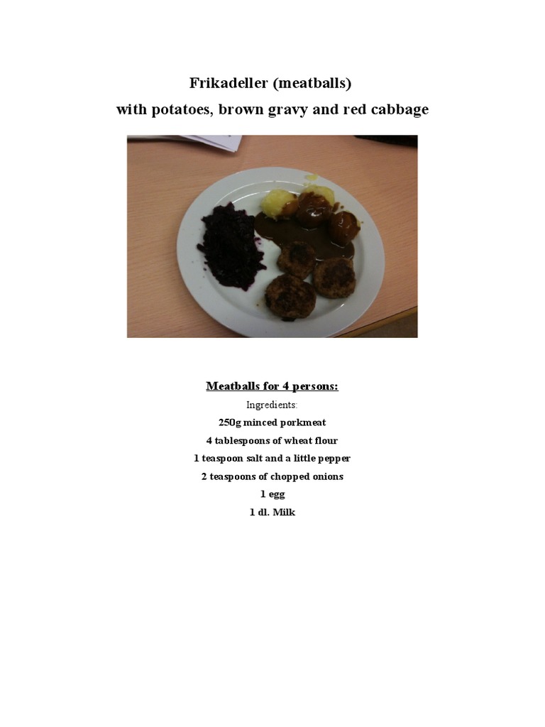 Frikadeller Meatballs Recipe Guide | PDF