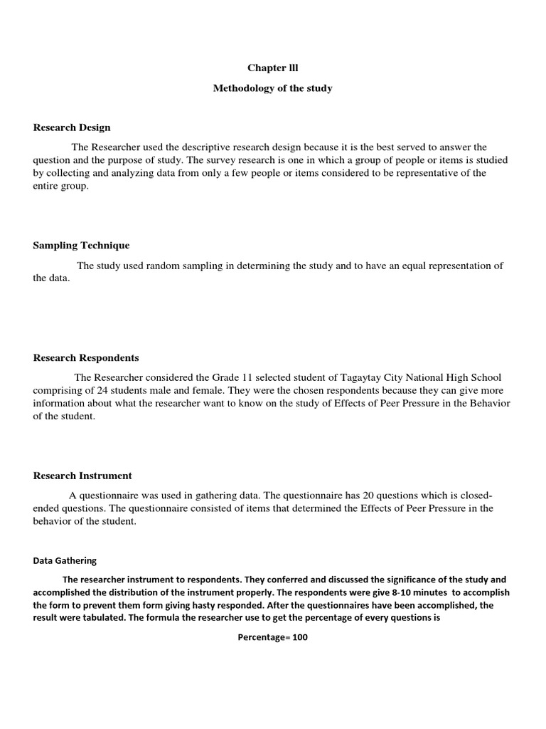 Chapter 3 | PDF | Questionnaire | Psychology