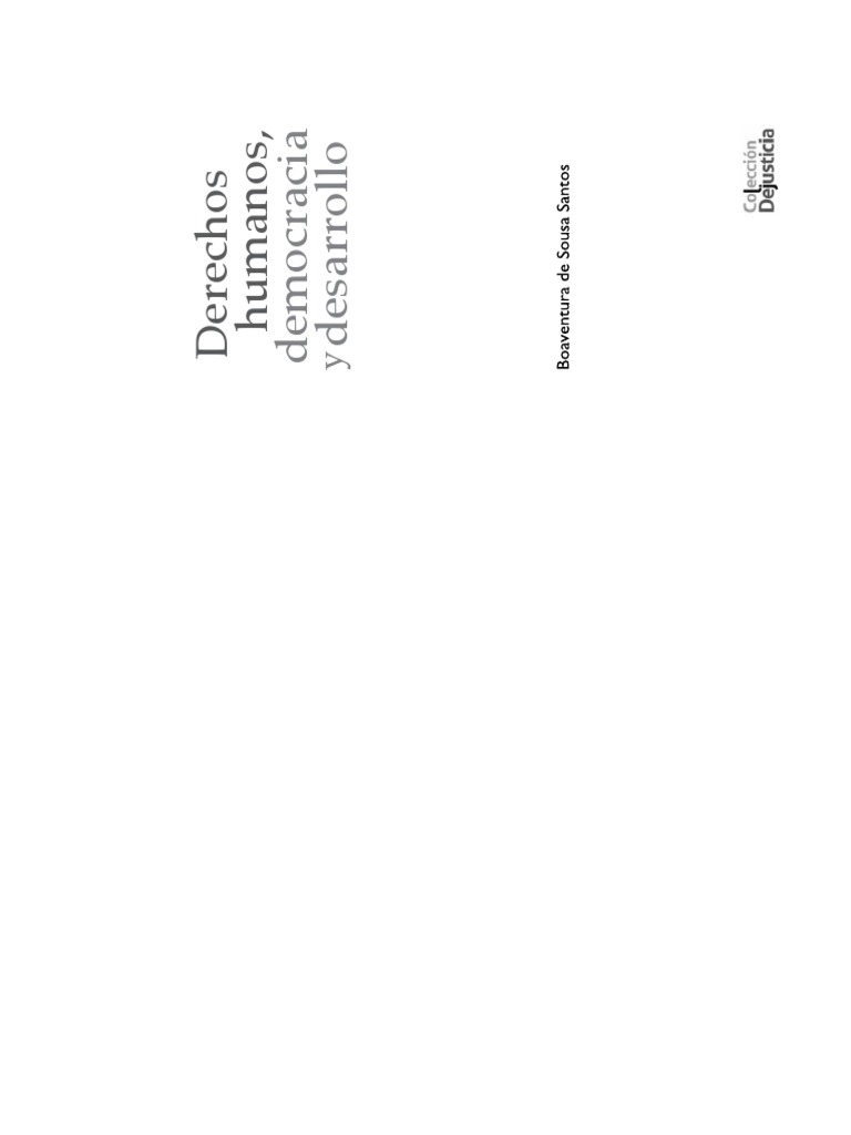 Sousa Santos - Derechos Humanos Democracia y Desarrollo | PDF | Derechos humanos | Ciencias ...