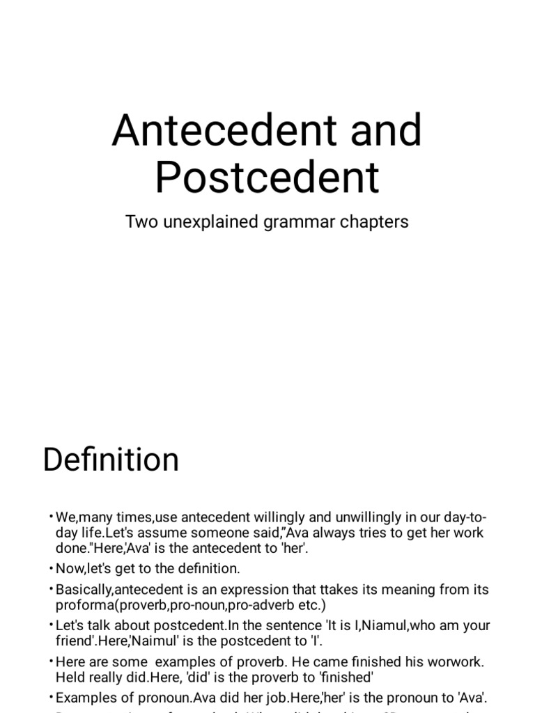Antecedent PDF | PDF | Language Arts & Discipline | Foreign Language ...