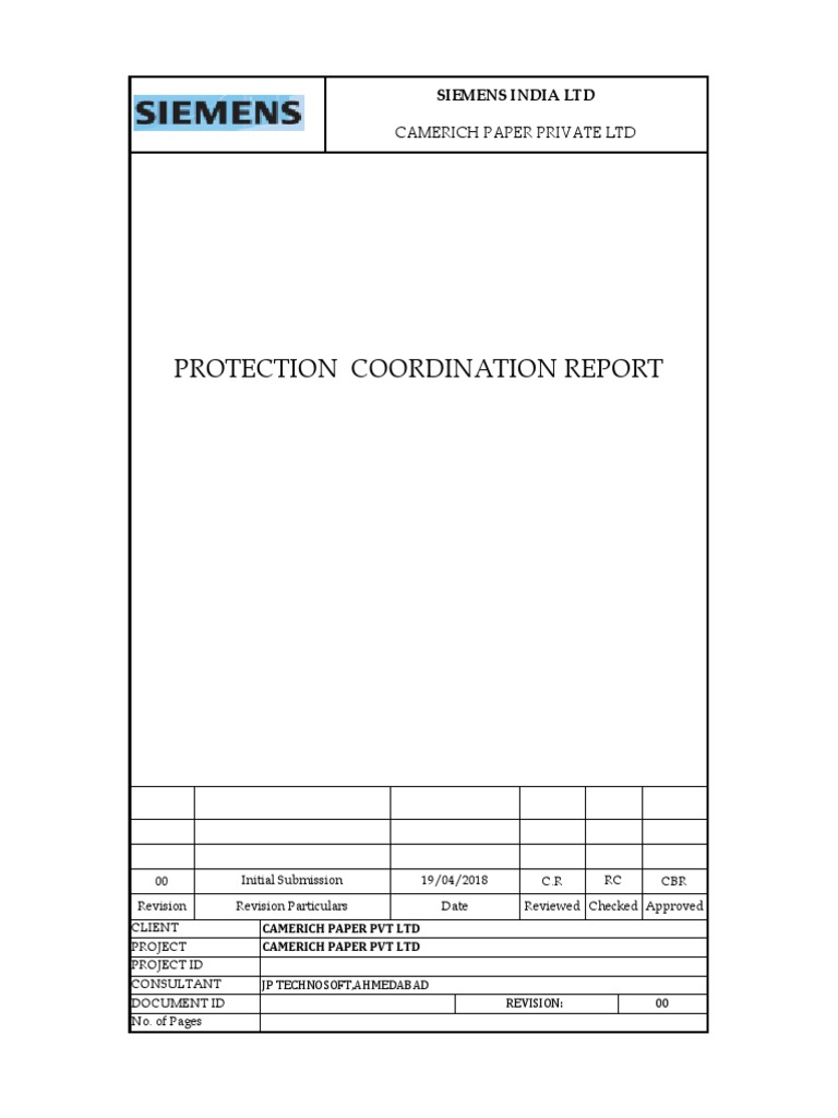 Protection Coordination Report | PDF | Transformer | Electrical Equipment