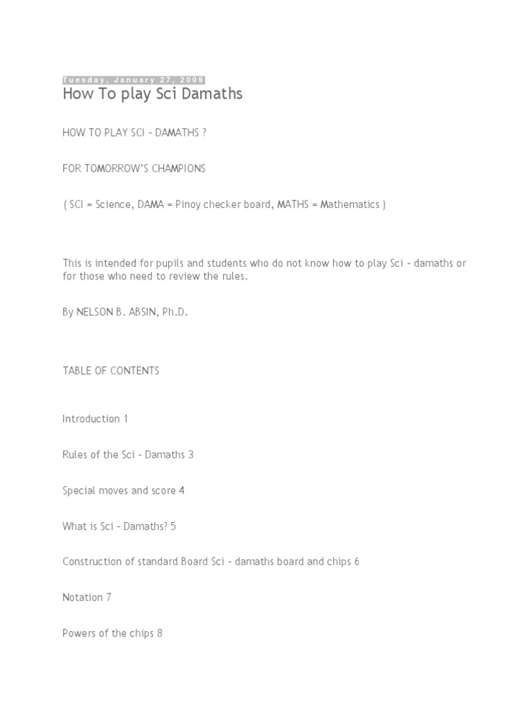 A Comprehensive Guide to Playing and Understanding Sci-Damaths, a ...