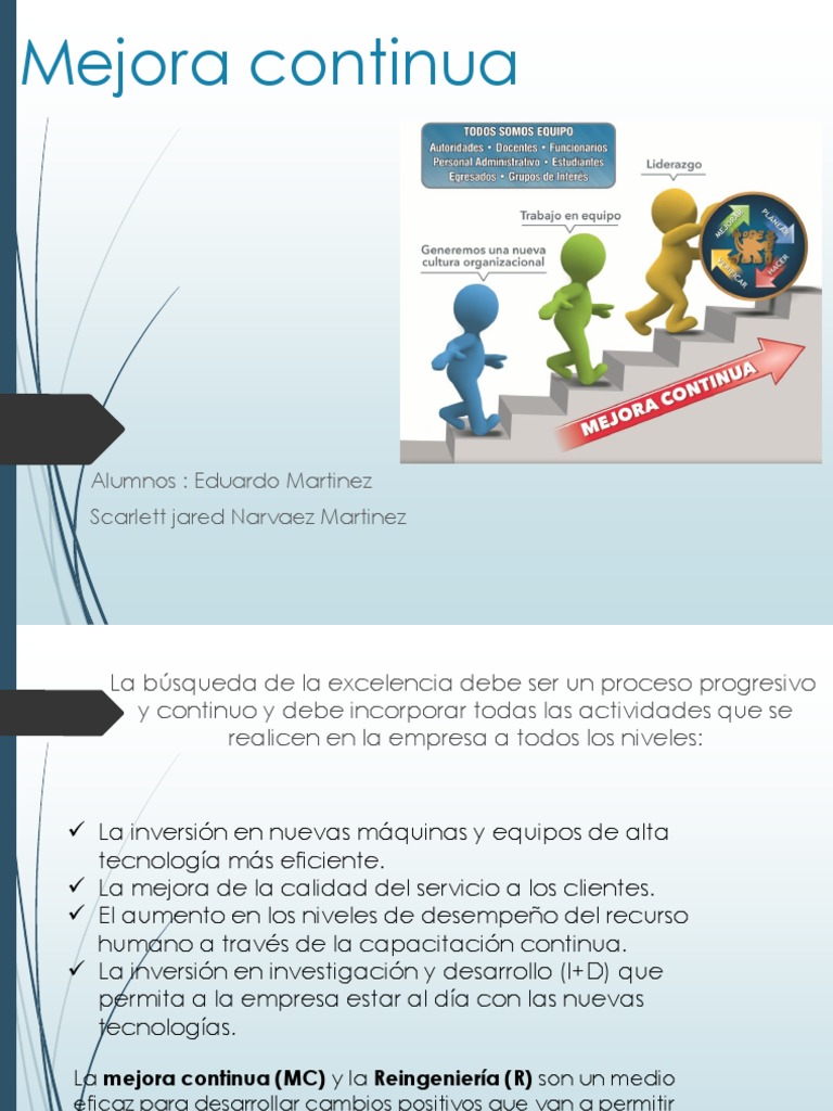 Mejora Continua Control De Calidad Pdf Planificación Calidad