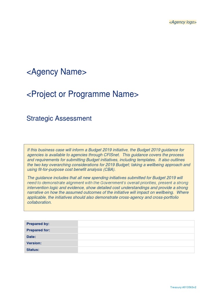 BBC Programme Strategic Assessment Template 2018 | PDF | Strategic ...