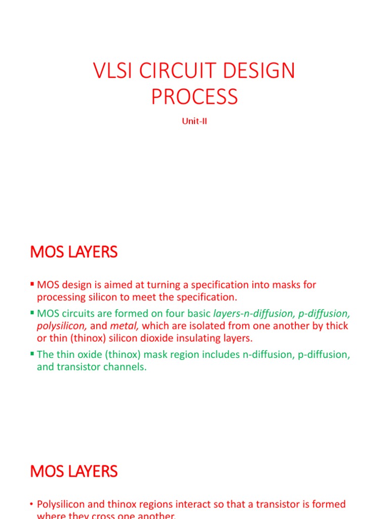 VLSI Circuit Design Process Overview | PDF | Cmos | Mosfet