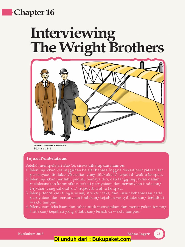 Chapter 16 Interviewing The Wright Brothers | PDF | Wright Brothers | Grammatical Tense