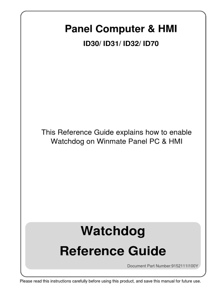 Watchdog Guide ID | PDF | Bios | Device Driver
