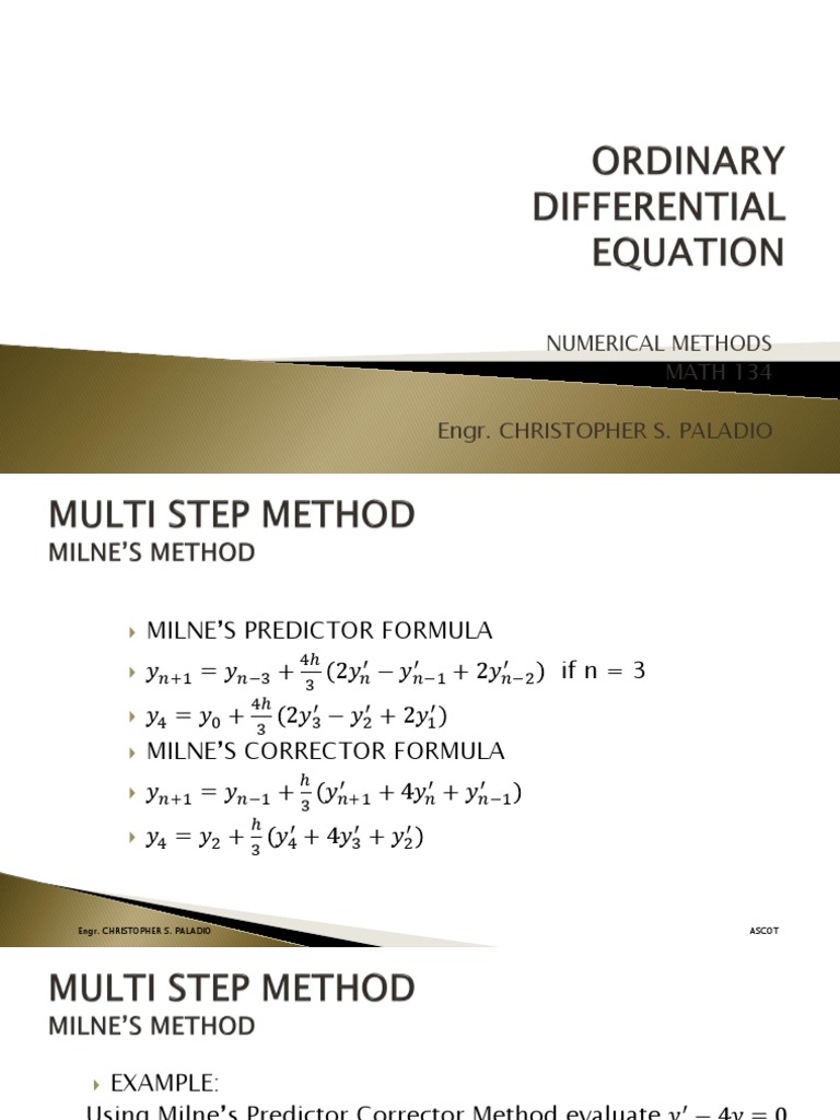 Lecture 4 - Differential Equation | PDF | Applied Mathematics | Subtraction