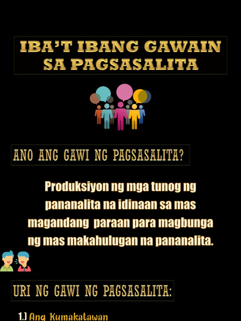 Gawi NG Pagsasalita | PDF