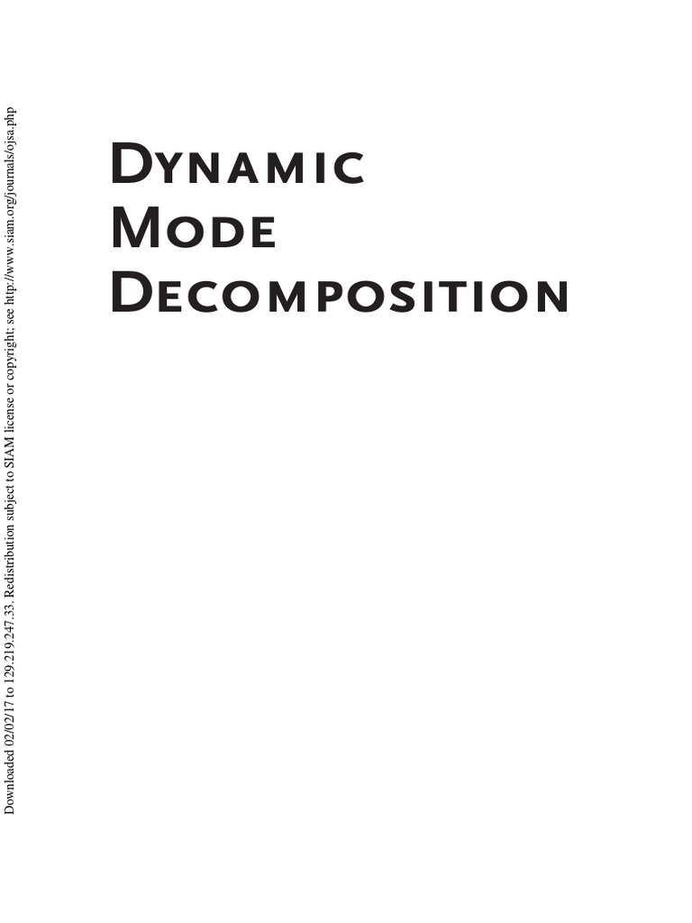 Nathan Kutz - Dynamic Mode Decomposition Data-Driven Modeling of Complex Systems | PDF ...