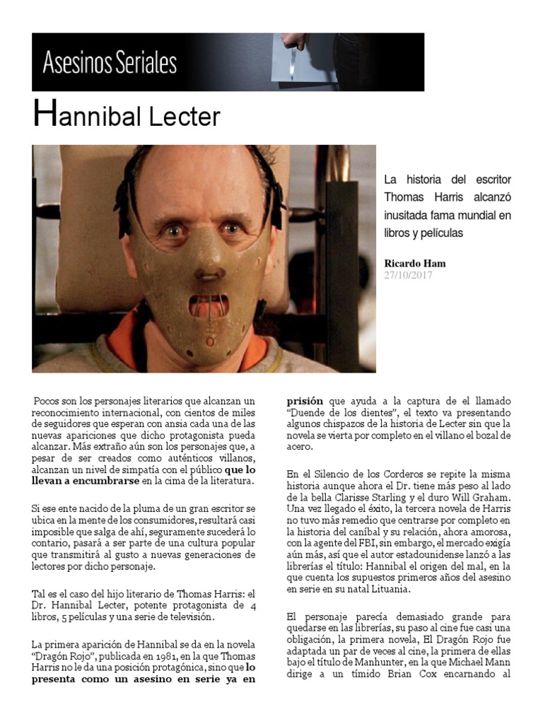 Texto Informativo Hannibal Lecter | PDF
