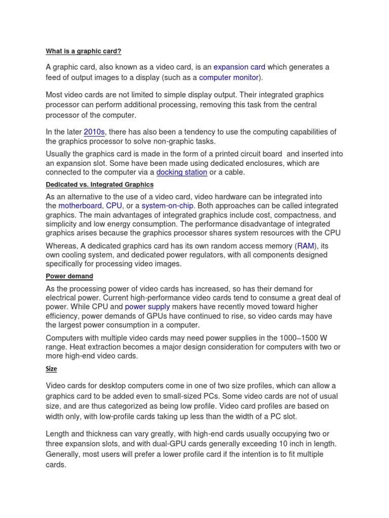 An In-Depth Look at Graphics Cards: Their Components, Uses, Industry ...