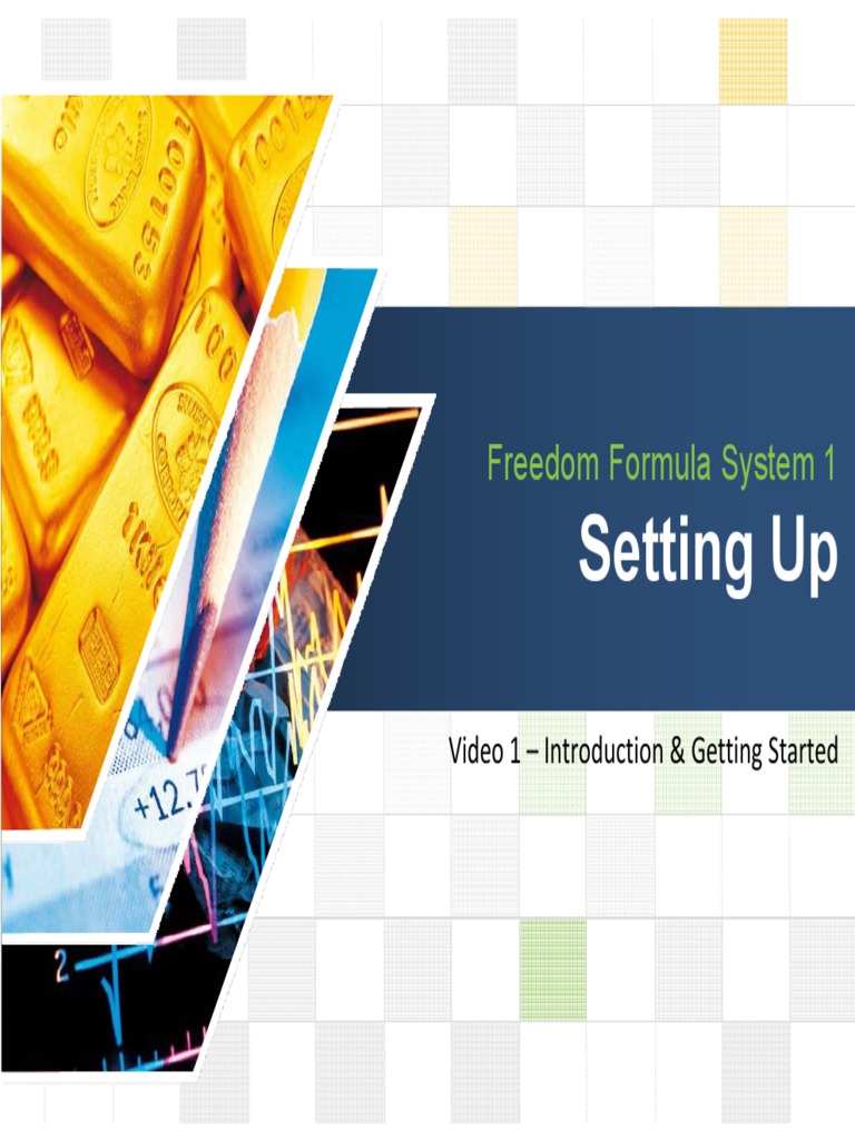 Setting Up Setting Up: Freedom Formula System 1 | PDF